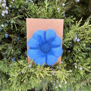 Brooch Blue Flower - Etsy