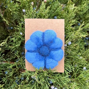 Brooch Blue Flower - Etsy