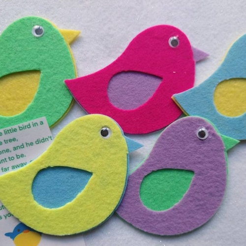 5 Little Birds Spring Time Felt Stories | Etsy