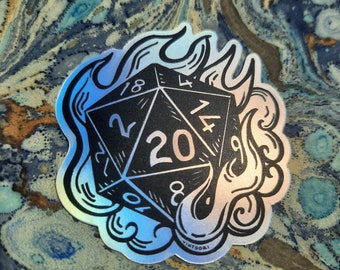 D20, Board Game, Vinyl Sticker, D&D, Polyhedron, Dice, Gamer, Tabletop ...