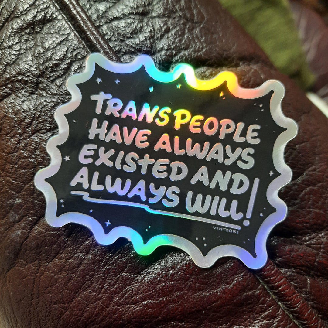 TRANS RIGHTS Holographic Vinyl Sticker - Etsy