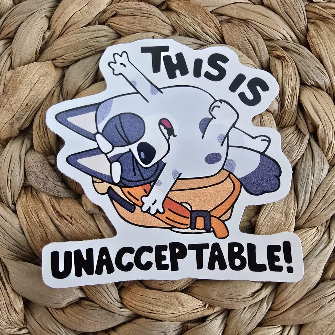 Muffin Vinyl Sticker Blue Dog Premium Vinyl - Etsy