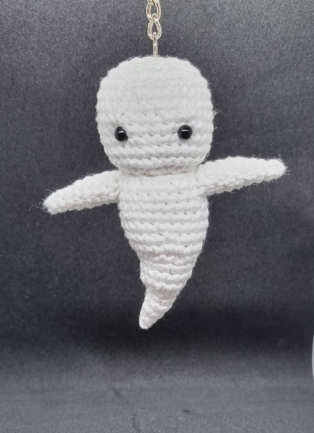 Ghost Crochet Keyring - Etsy