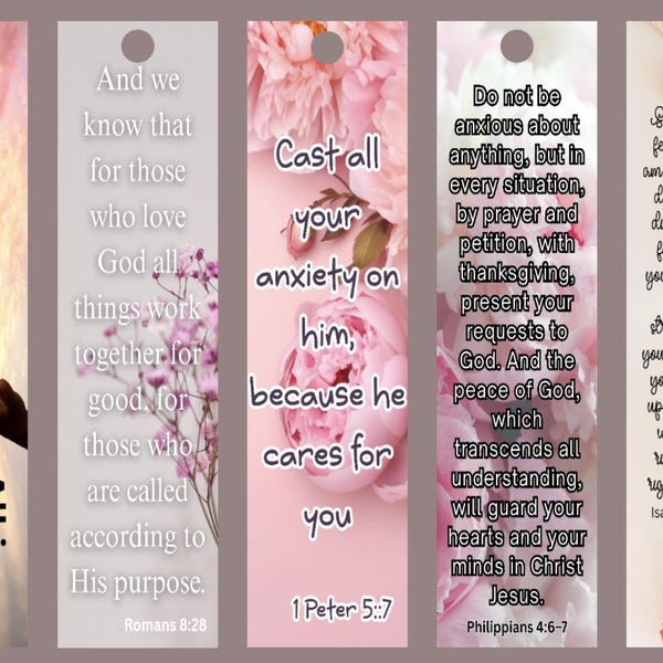 Bible Scripture Bookmarks Printable | ESV Christian Bible Verse ...