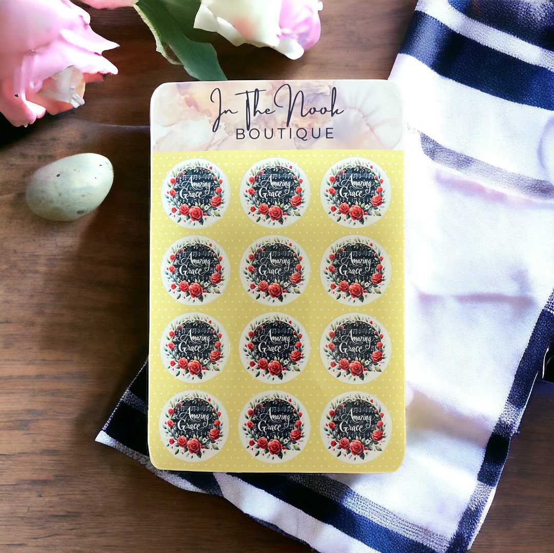 Amazing Grace Sticker Sheet/christian Stickers - Etsy