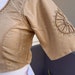 Light Gold Color Raw Silk Ready to Wear Blouse | Handwork Blouses ...