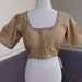Light Gold Color Raw Silk Ready to Wear Blouse | Handwork Blouses ...