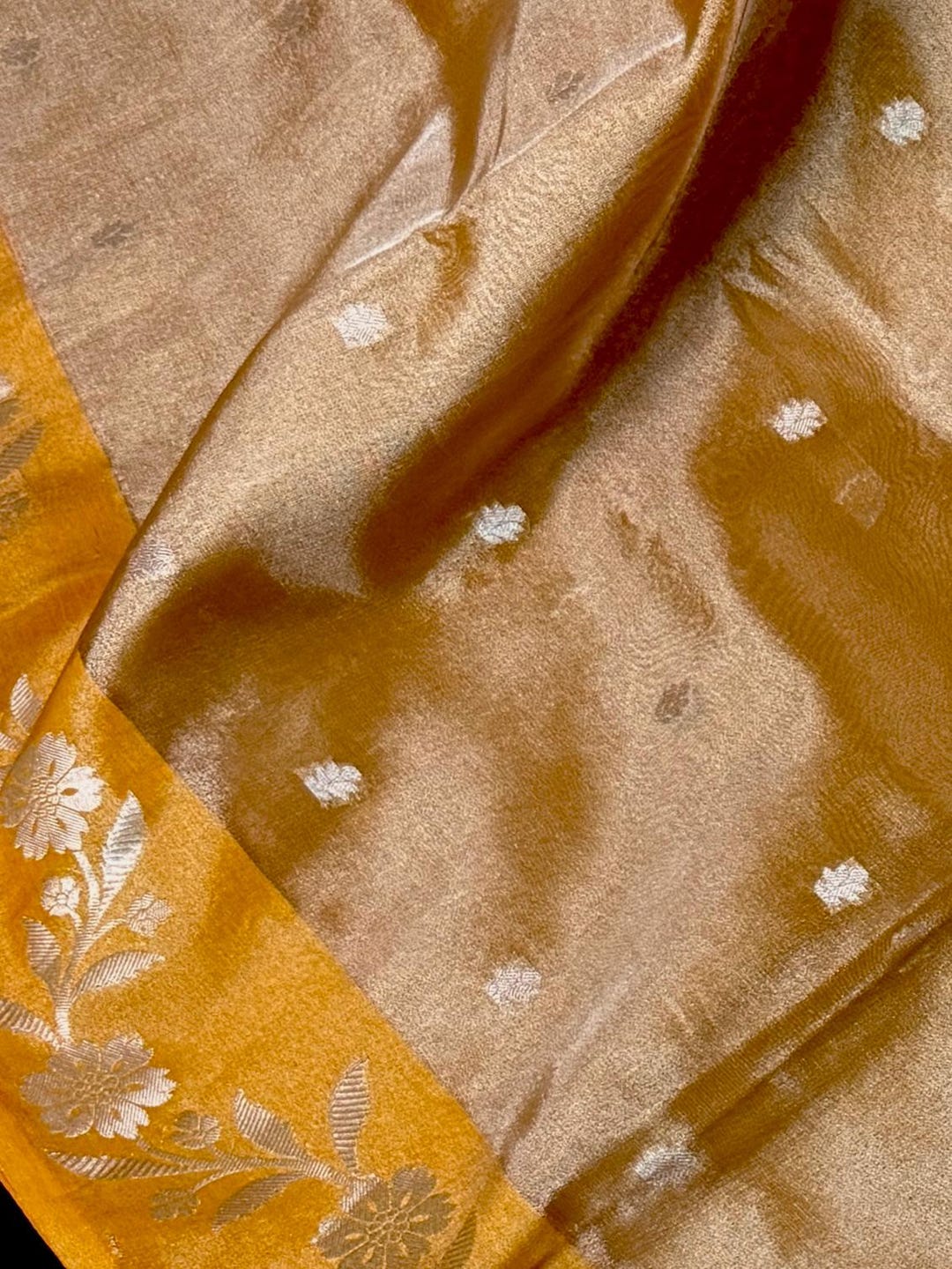 Statement Mango Yellow Color Soft Tissue Silk Saree | Muted Gold Zari ...