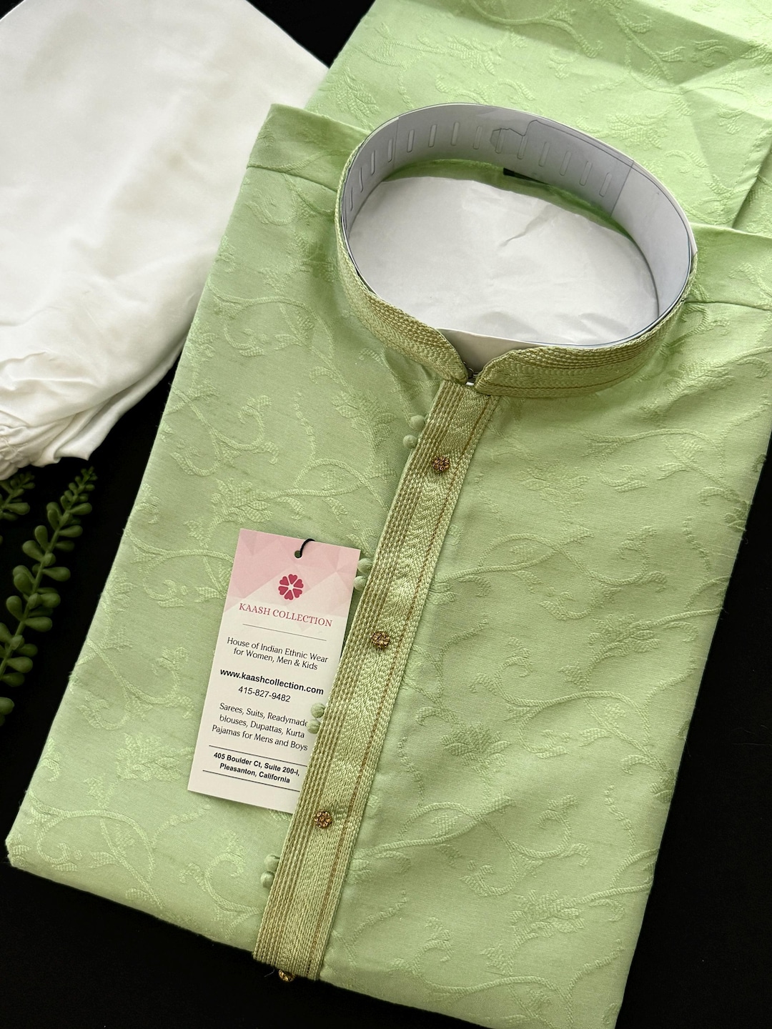 Raw Silk Pista Green Men Kurta Pajama With Self Design Material | Mens ...