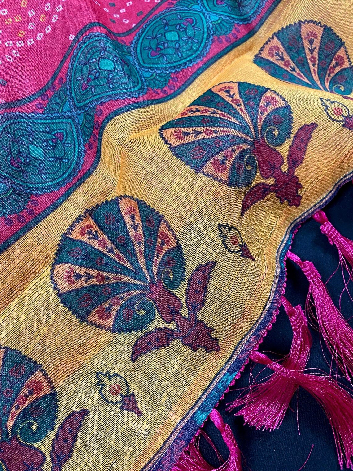 Pink 90 Count Linen Bandhani Bandhej Print Saree Linen Saree - Etsy