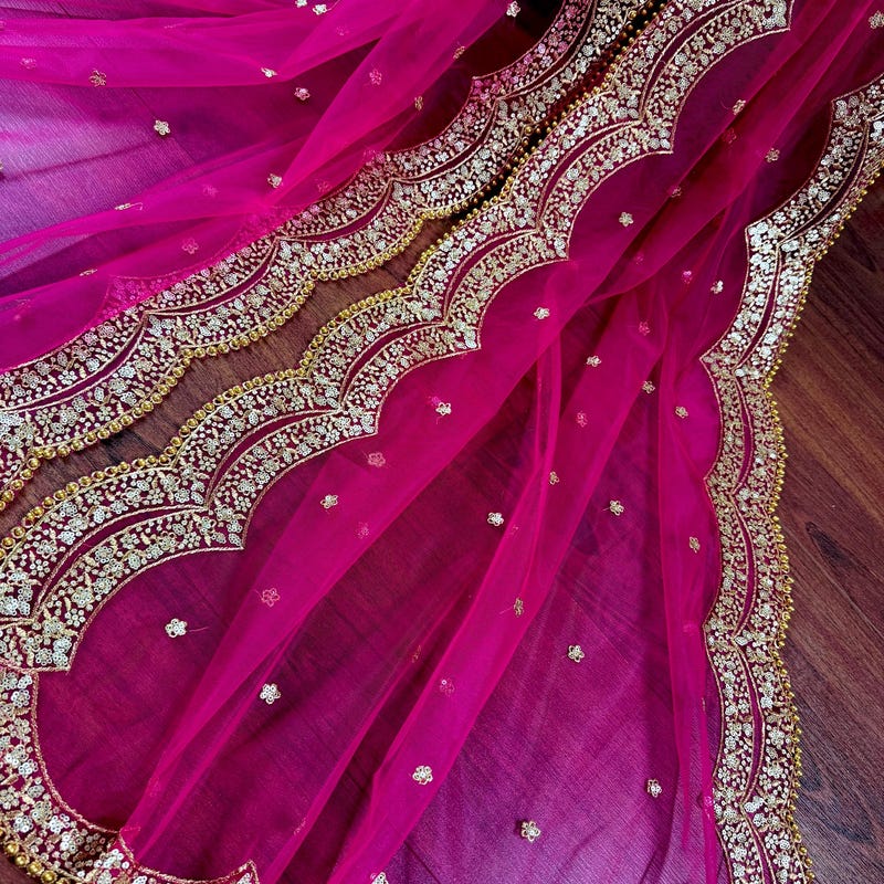 Net Dupatta Gown - Etsy