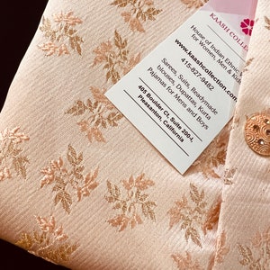 Designer Peach Color Floral Modi Jacket for Men With Embroidery and ...