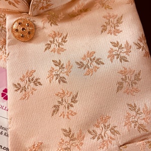 Designer Peach Color Floral Modi Jacket for Men With Embroidery and ...