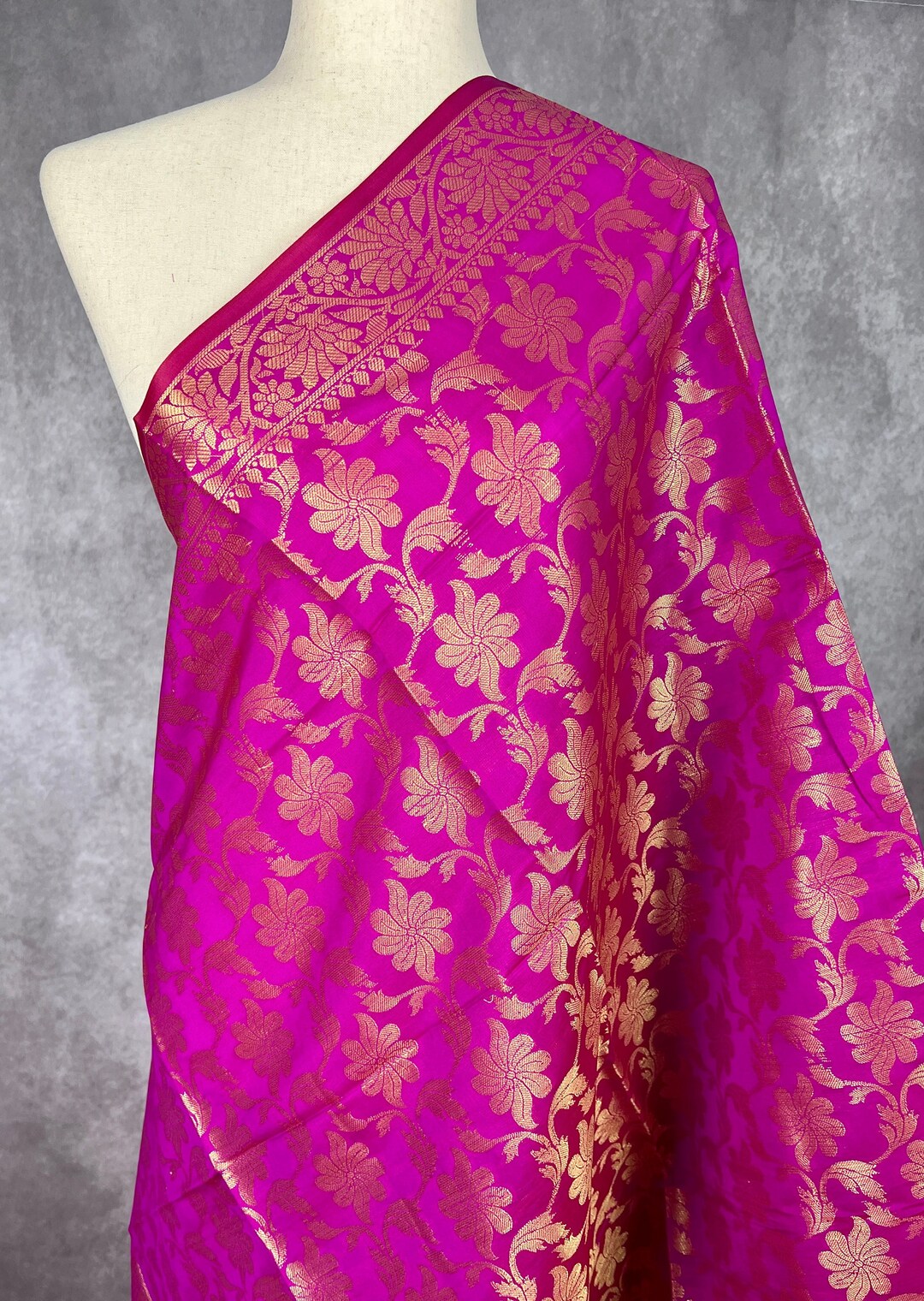 Purple Color Banarasi Soft Silk Light Weight Dupatta | Indian Dupatta ...