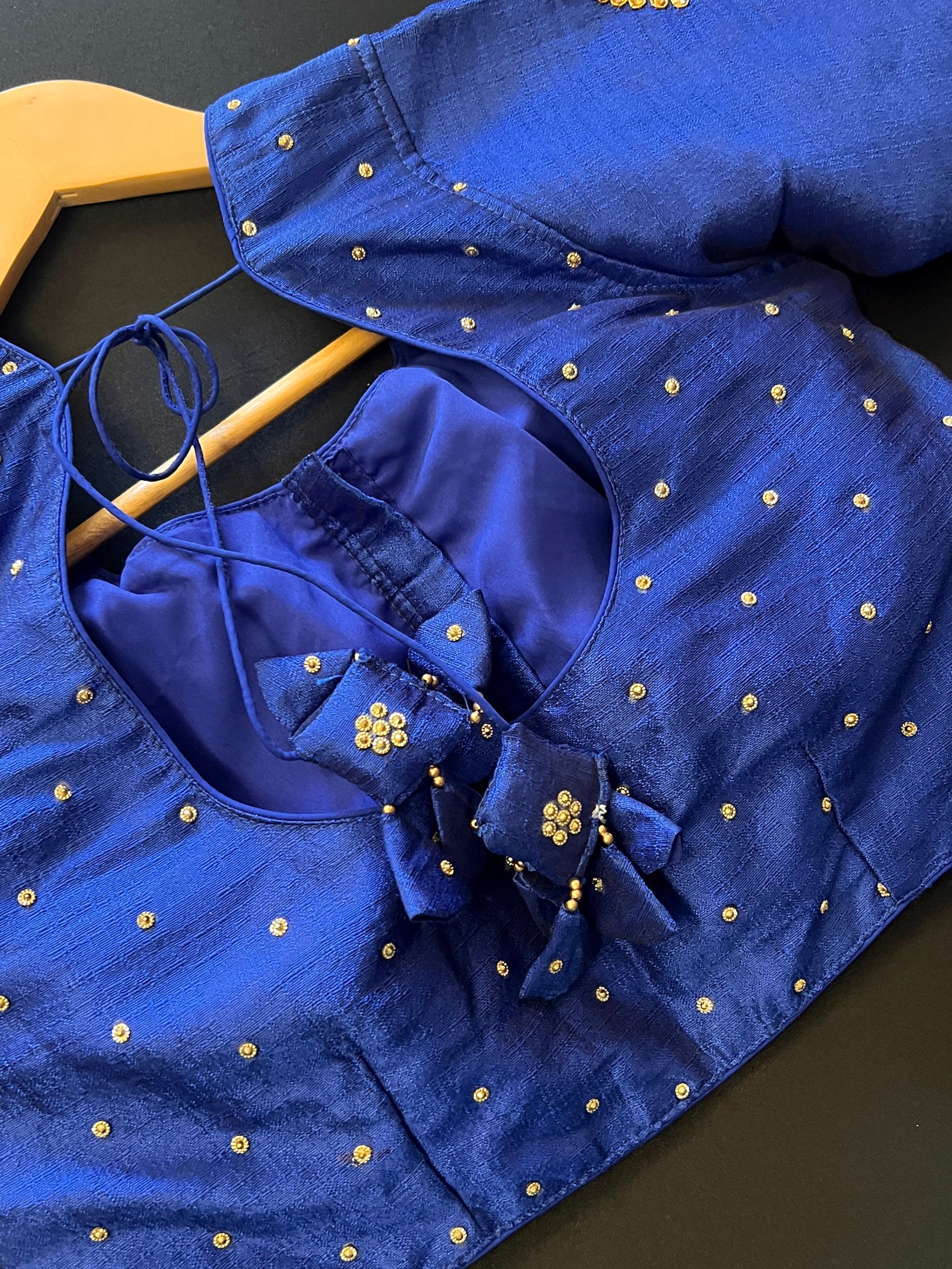 Royal Blue Silk Ready to Wear Blouse Handwork Blouses - Etsy