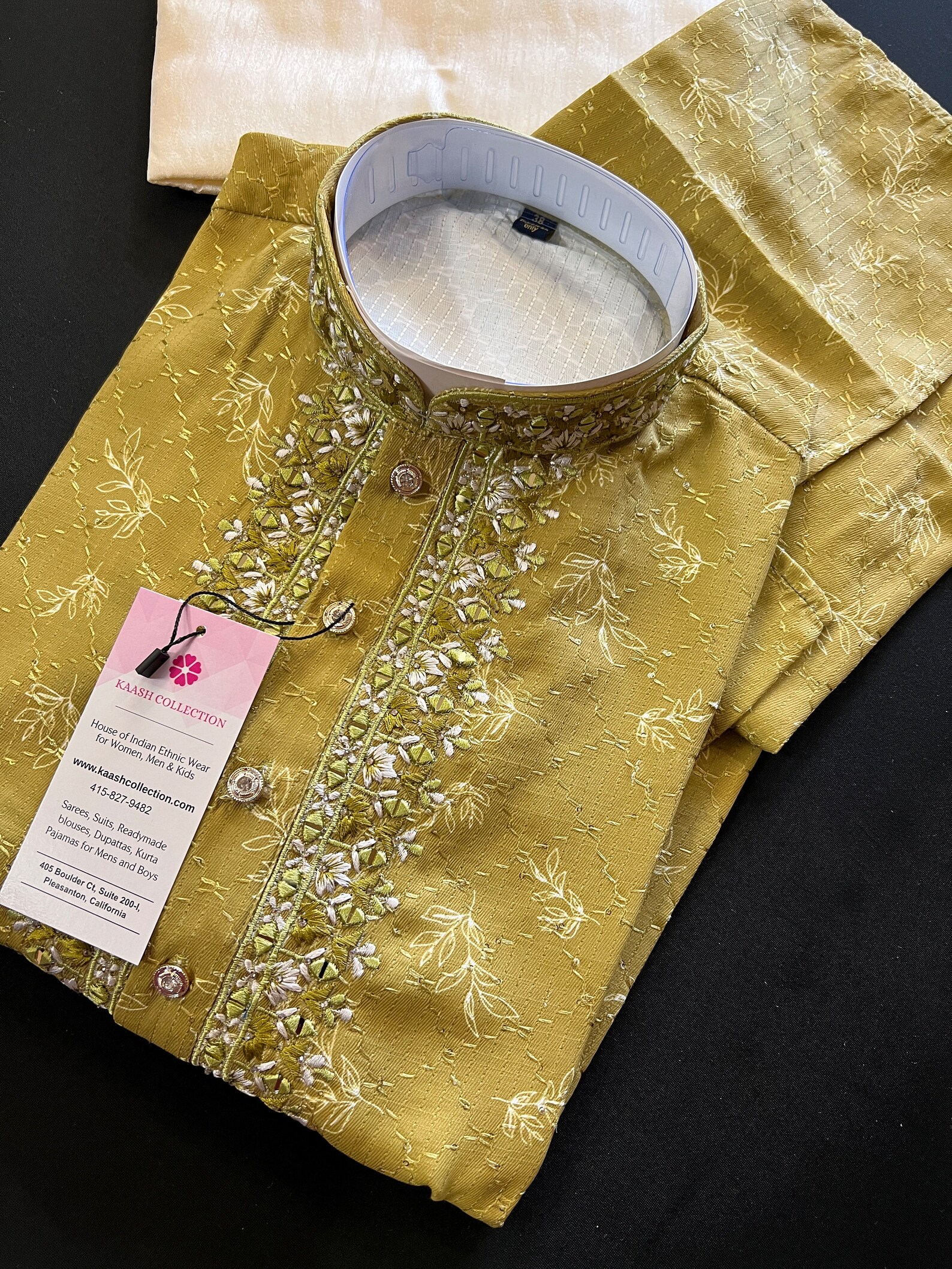 Handwork Kurta in Mehandi Green Color With Sequence and - Etsy