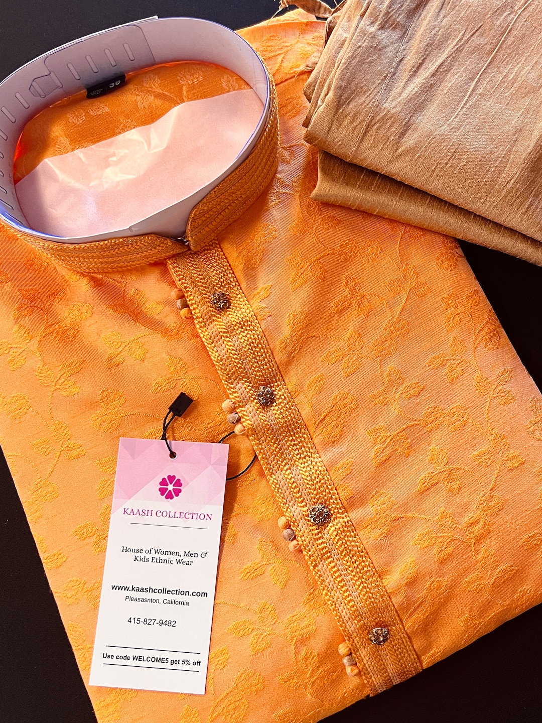 Mango Yellow Raw Silk Indian Men Kurta Pajama 2pcs Set | Mens Ethnic ...