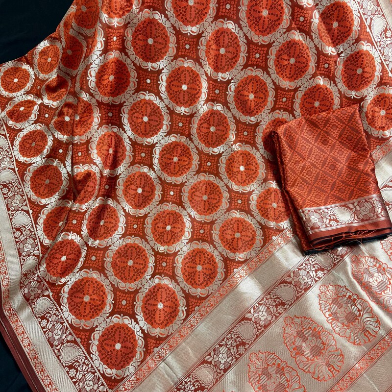Burnt Oranges Saree - Etsy