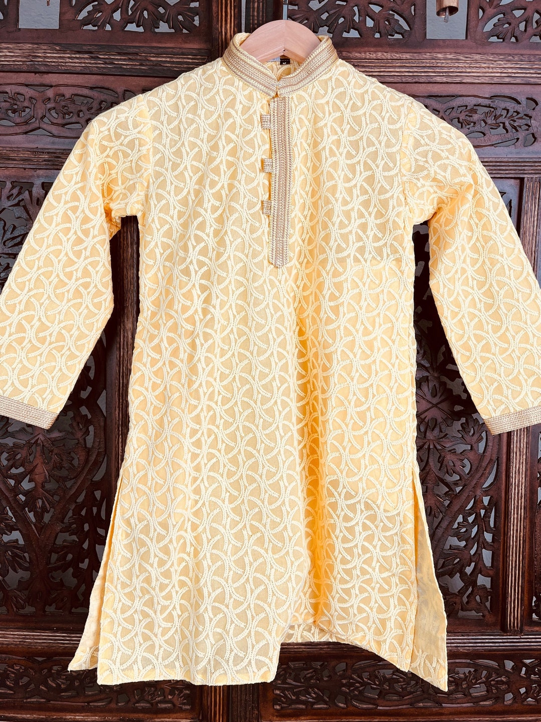 Yellow Color Kurta With Pajama for Boys in Georgette Material With ...