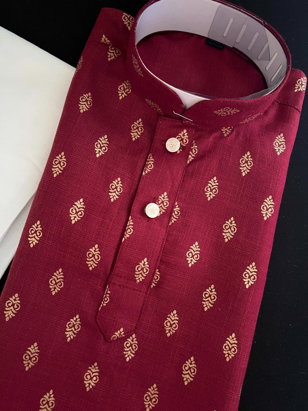 Boys Kurta Set - Father-son Kurta Sets - Boys Maroon Color Kurta ...