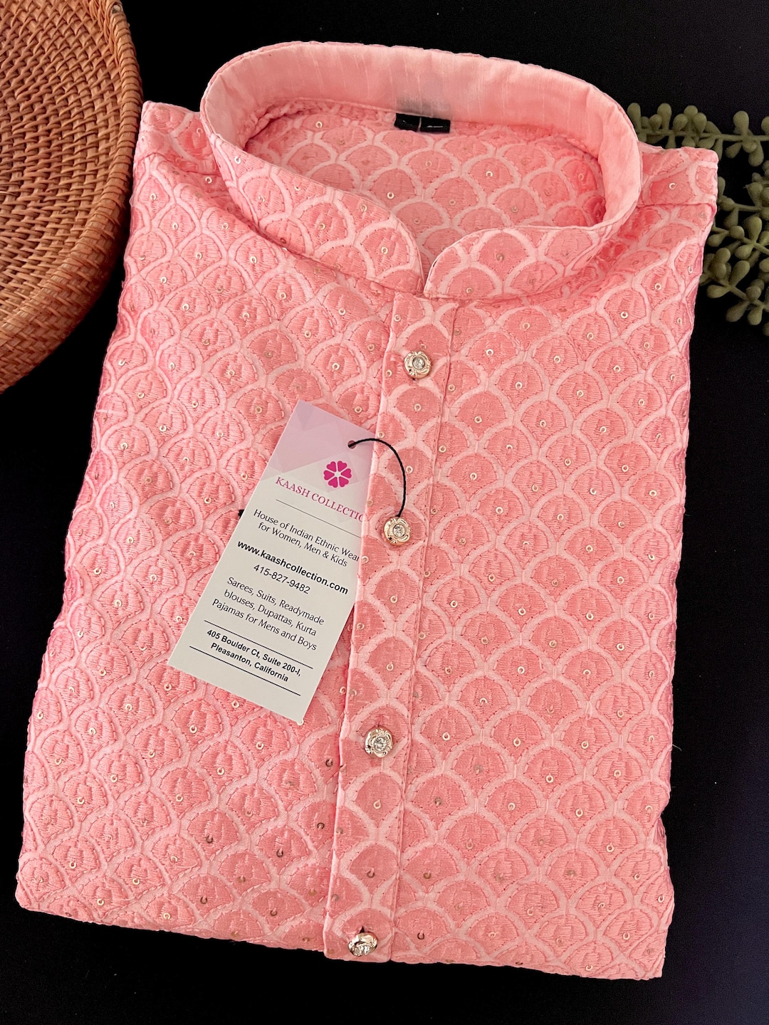 Grand Pastel Peach Color Men Kurta Pajama Set With Emberiodery and ...