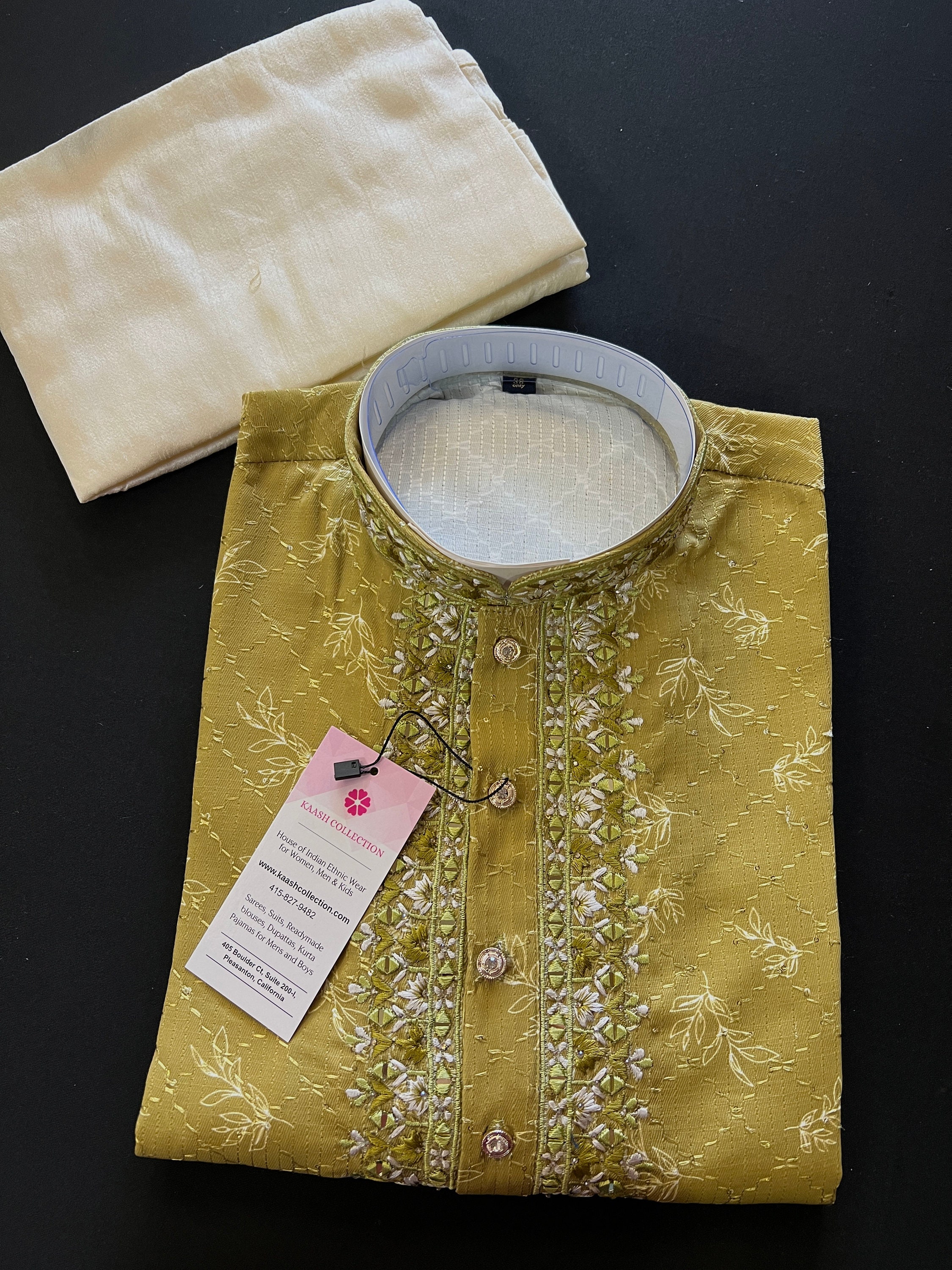 Handwork Kurta in Mehandi Green Color With Sequence and - Etsy