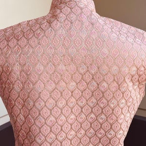 Pastel Peach Color Jacket for Men With Intricate Embroidery, Thread and ...