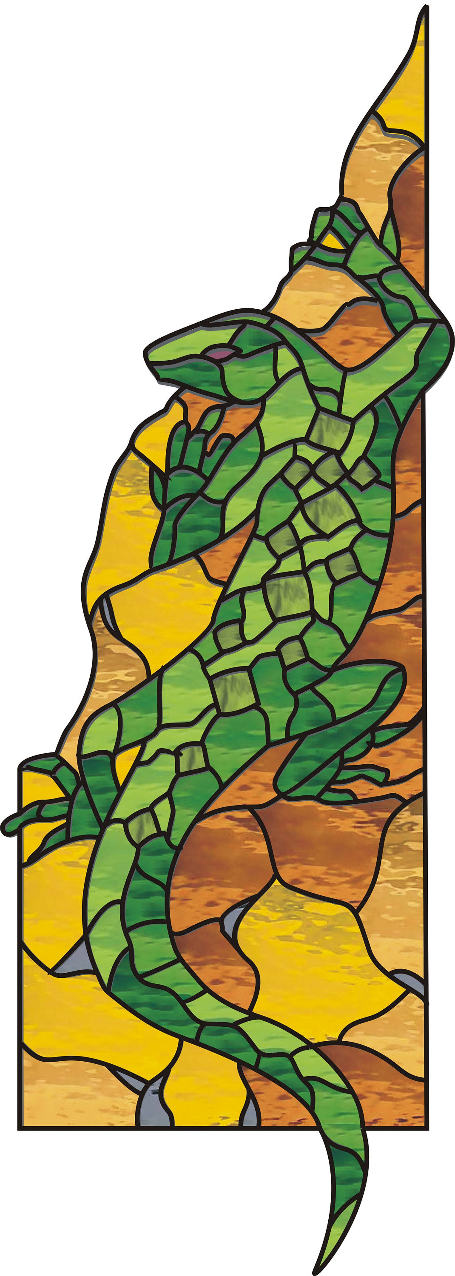 Stained glass pattern Lizard window hangings wall hanging | Etsy