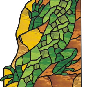 Stained glass pattern Lizard window hangings wall hanging | Etsy
