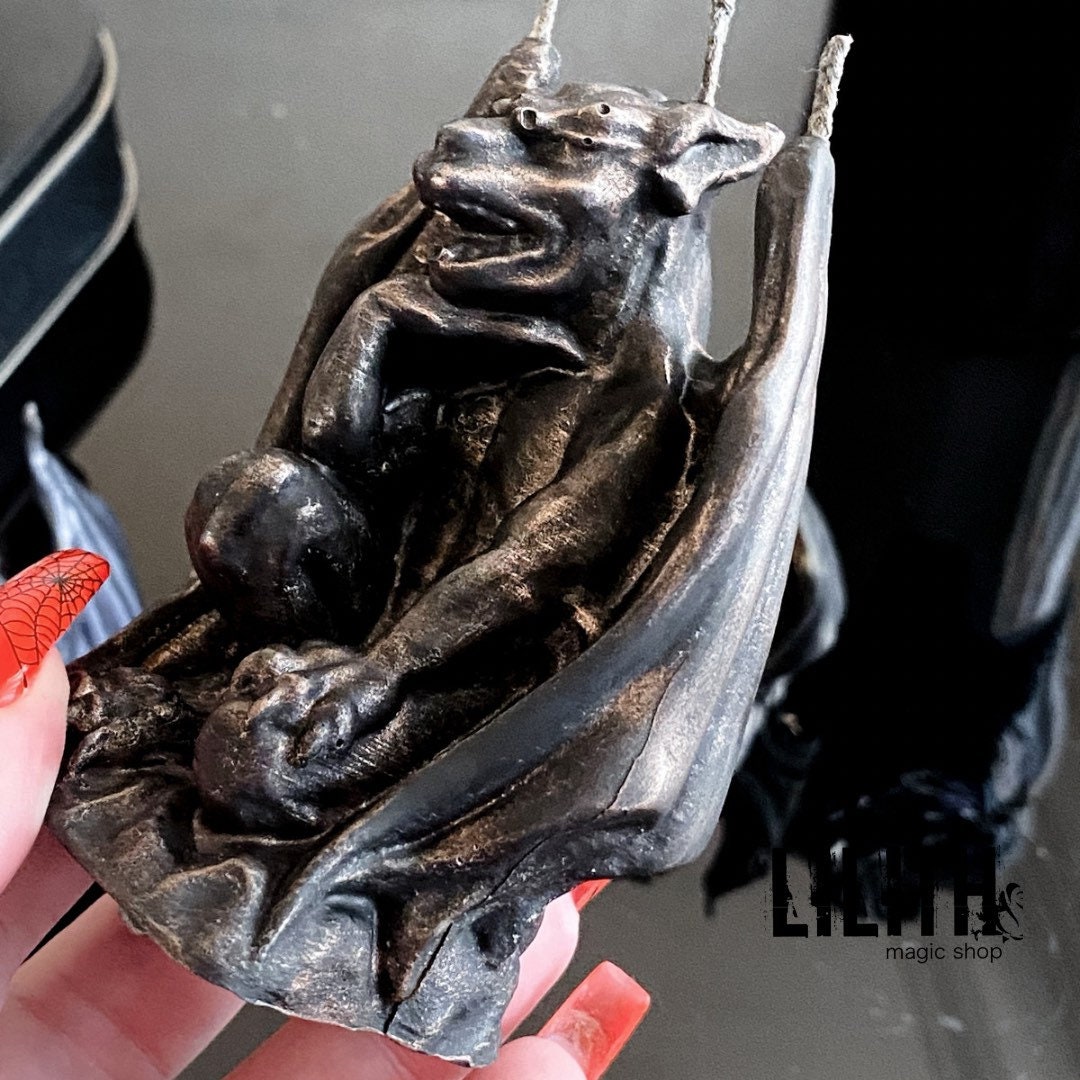 Gargoyle Beeswax Ritual Candle for Black Magic Protection | Etsy
