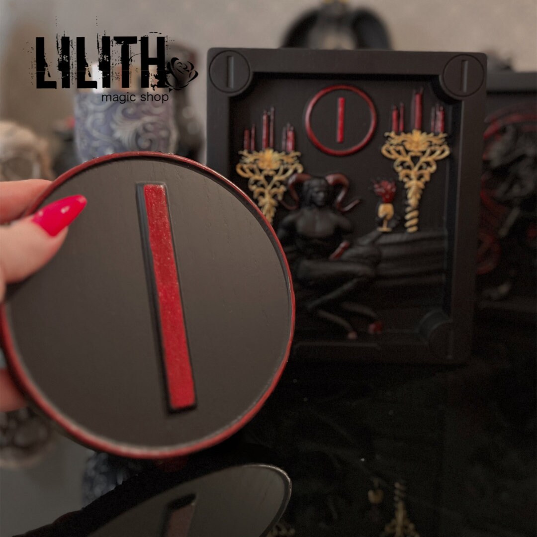 Lust Demon Yenakha Wooden Altar Pentacle for Black Magick Love/lust ...