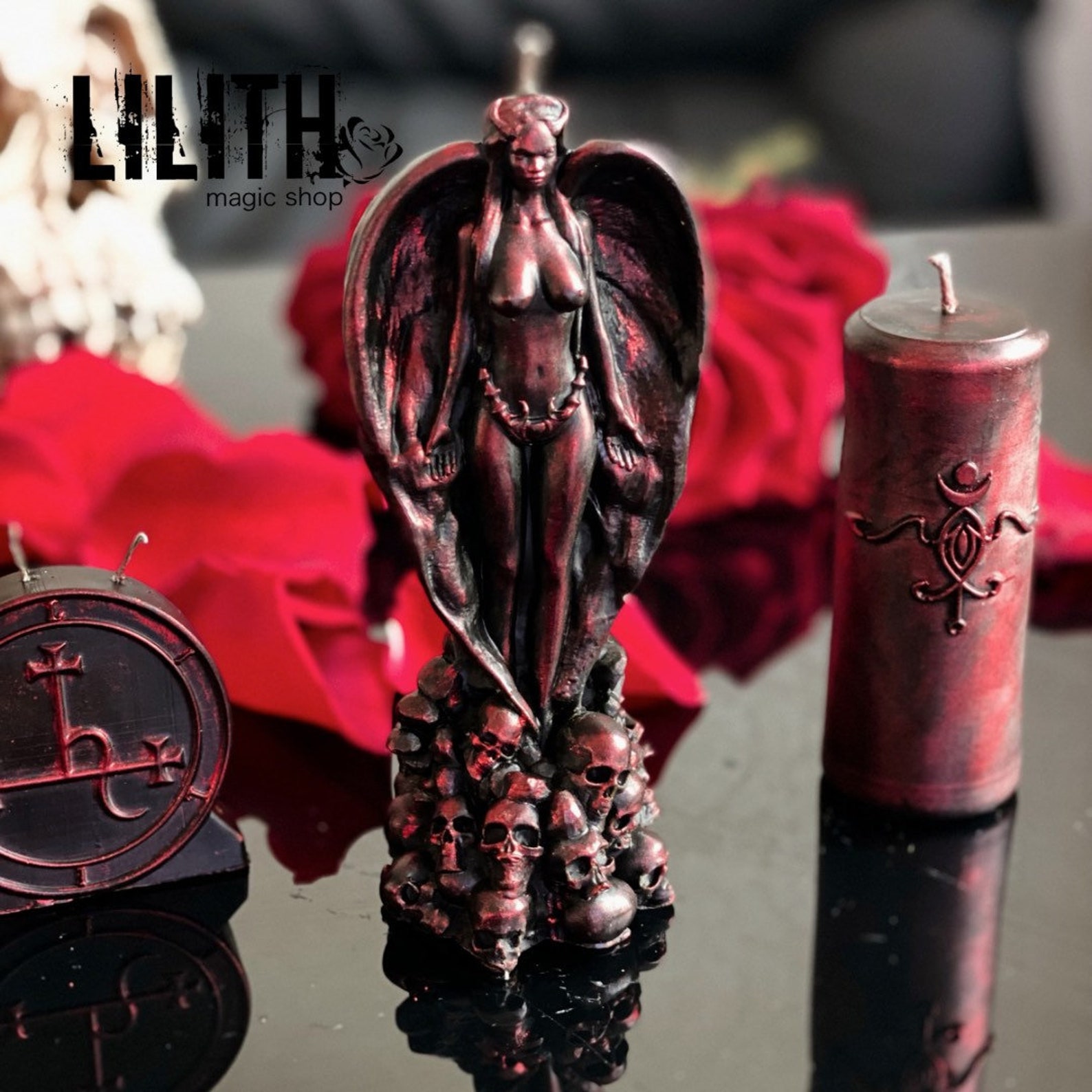 Set of 3 Lilith Beeswax Ritual Candles - Etsy UK