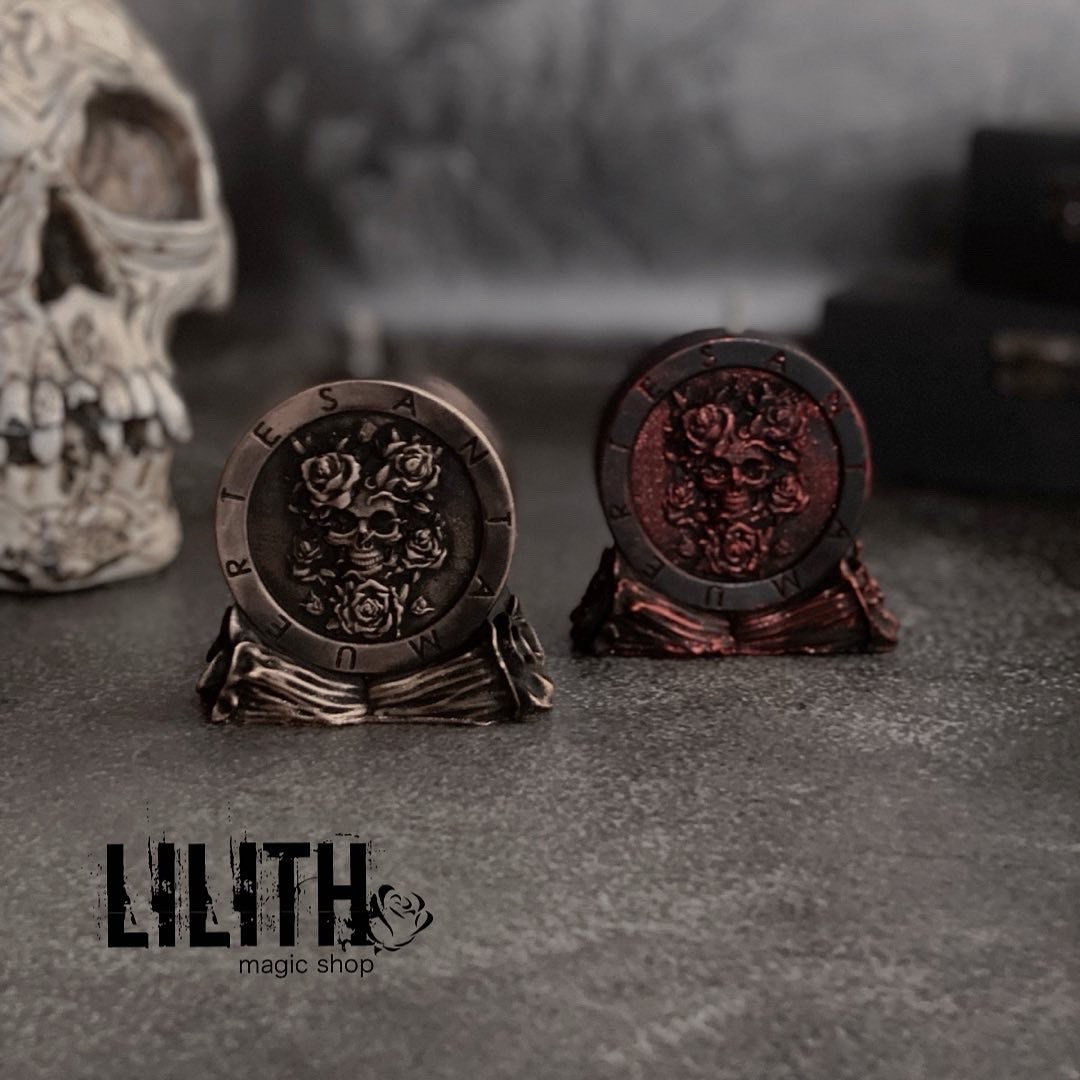 Santa Muerte (holy Death) Sigil Round Beeswax Ritual Candle - Etsy