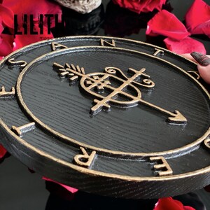 Santa Muerte Sigil Wooden Ash Tree Altar Pentacle - Etsy