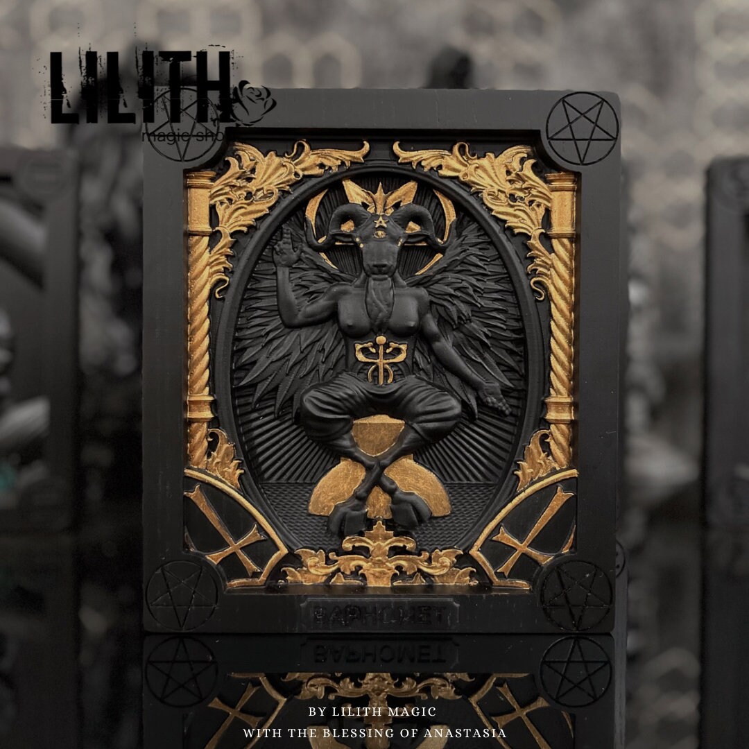 Baphomet Wooden Icon for Appealing to Baphomet or Casting Spells - Etsy