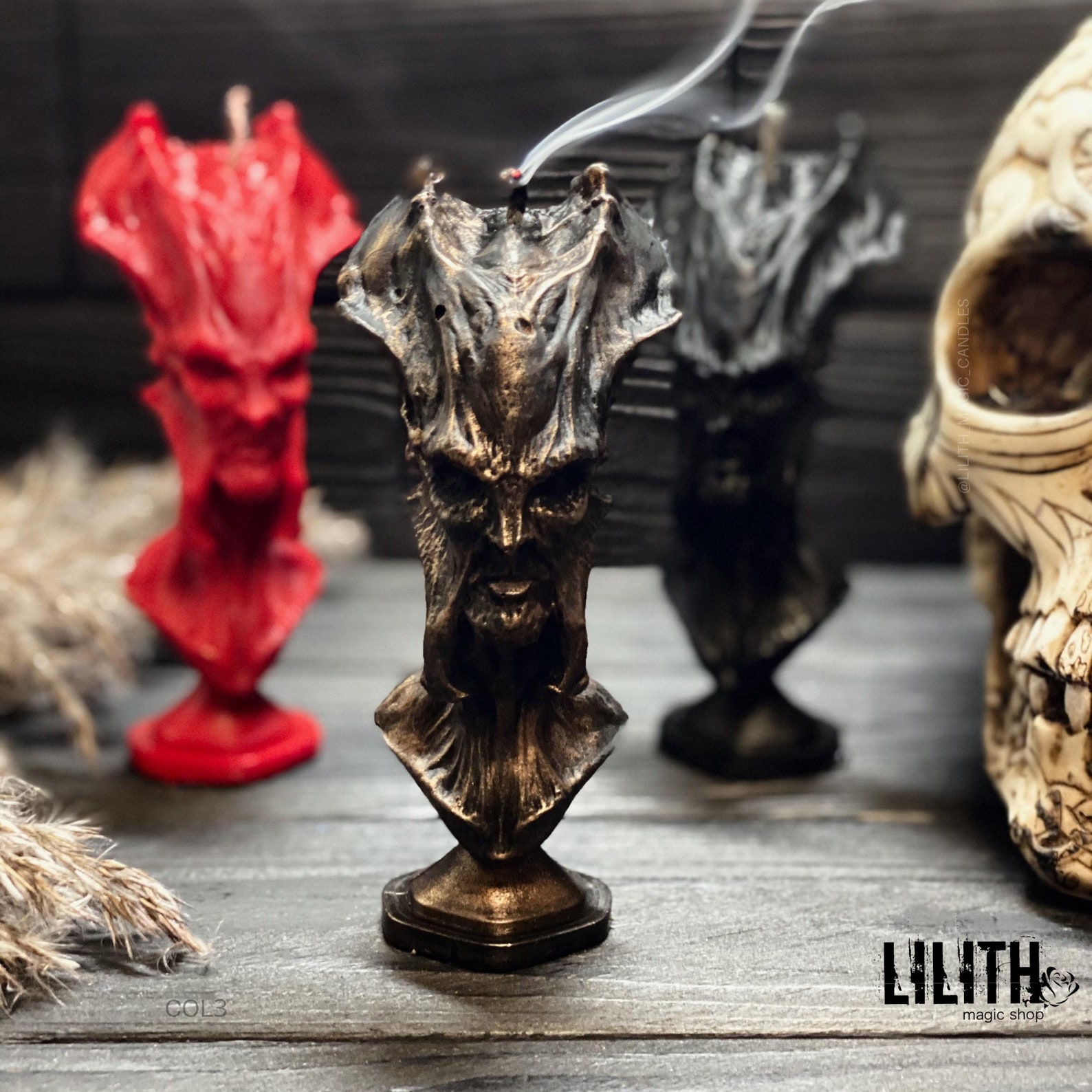 Demon Beeswax Ritual Candle for Appealing to Demons or - Etsy