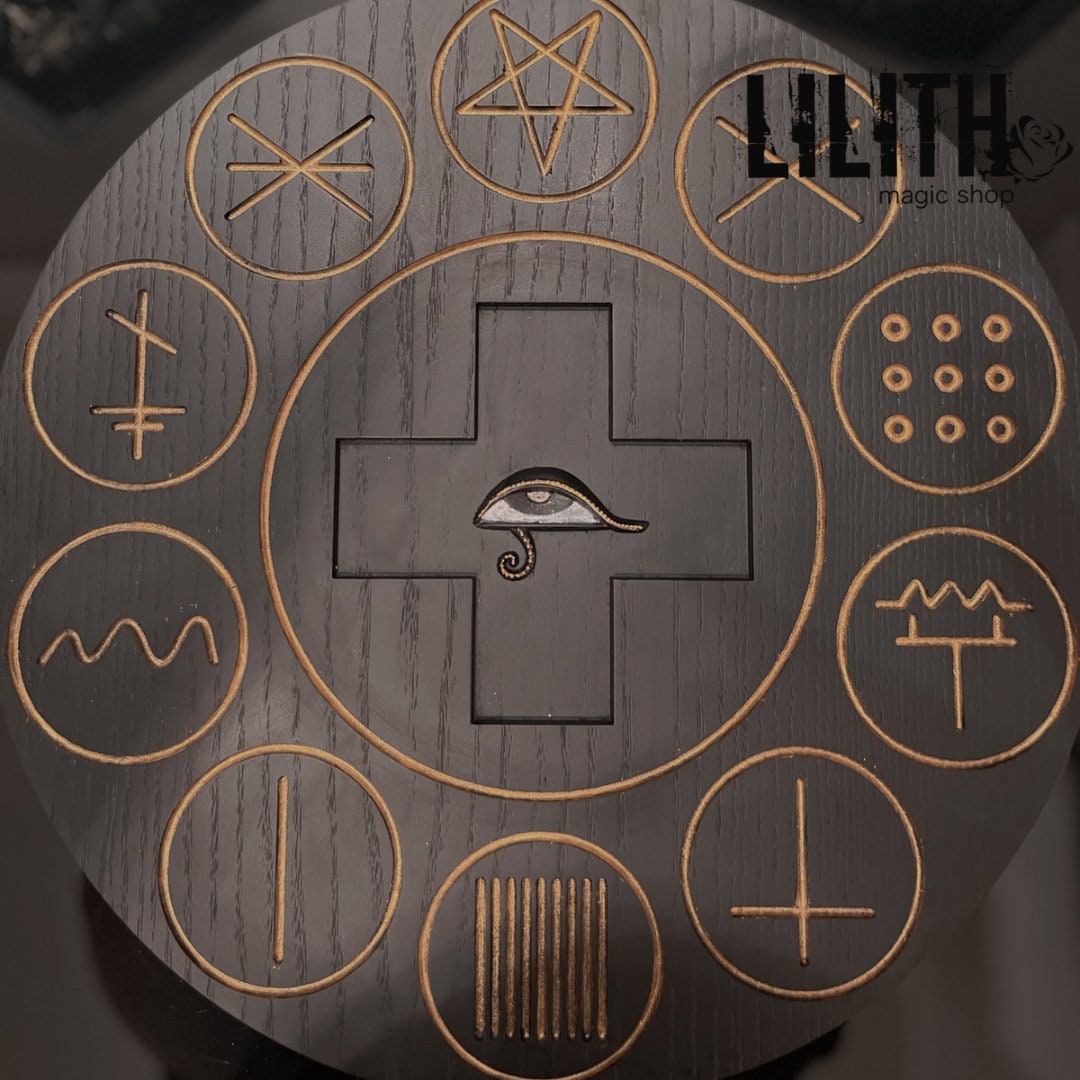 Slavic Black Magick Wooden Altar Pentacle for Casting Black Magick ...