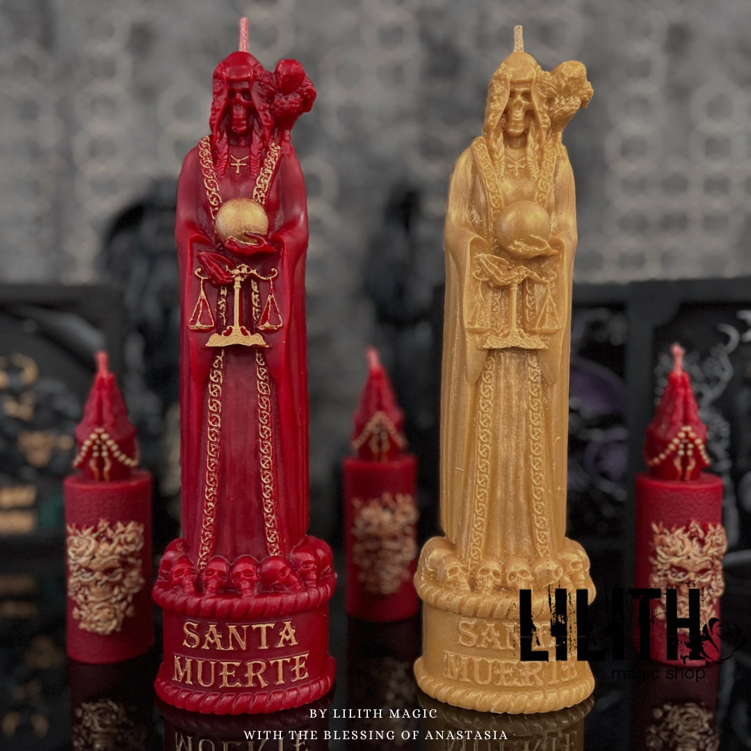 Big 11" Silicone Mold "santa Muerte" - Holy Death Candle Silicone Mold ...