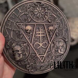 Leviathan Wooden Altar Pentacle for Casting Black Magick Spells - Etsy