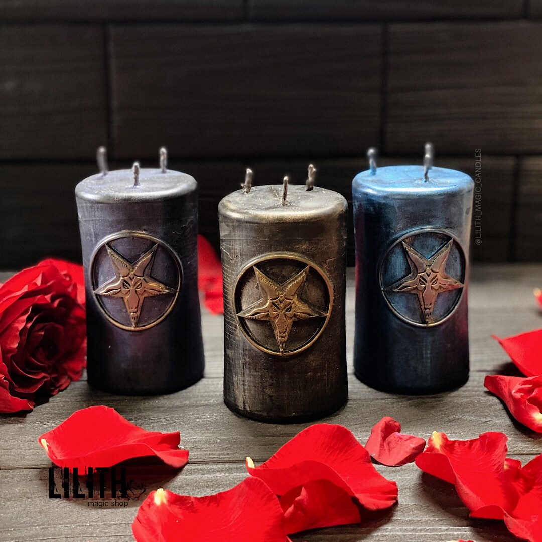 Baphomet Beeswax Ritual Altar Candle - Etsy