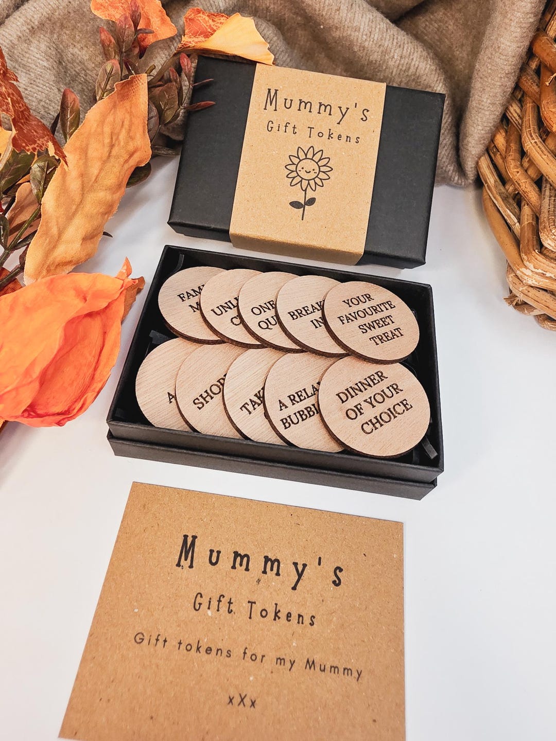 Personalised Mummy Gift Tokens – Birthday Keepsake - Mother's Day - Etsy UK