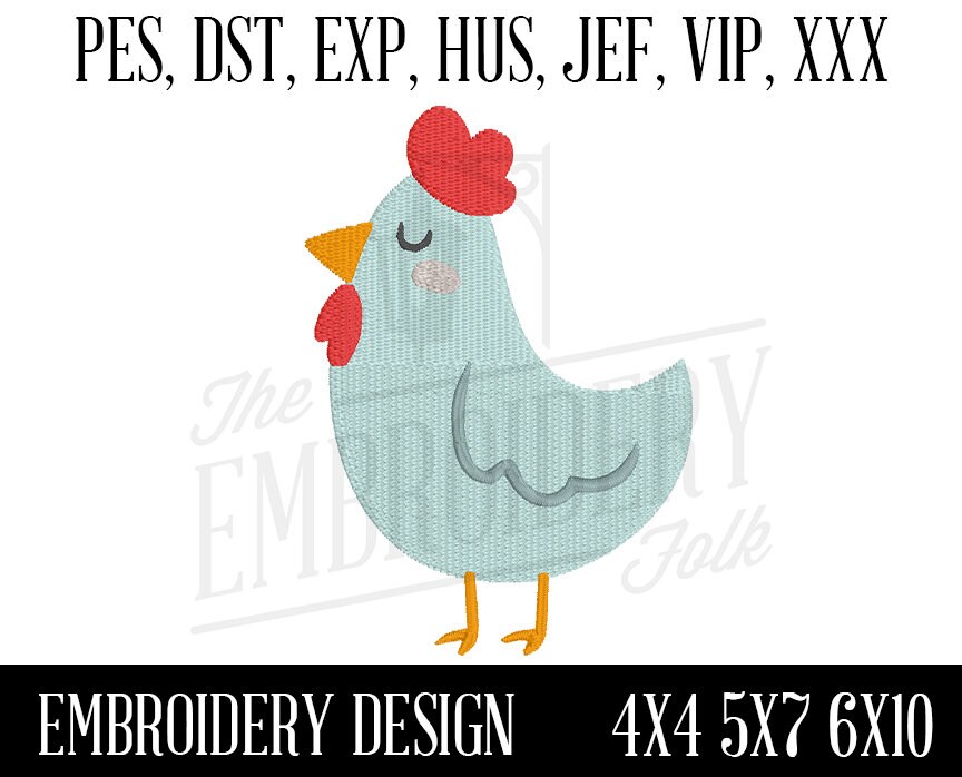 Chicken Embroidery Design Farm Embroidery Patterns Machine - Etsy