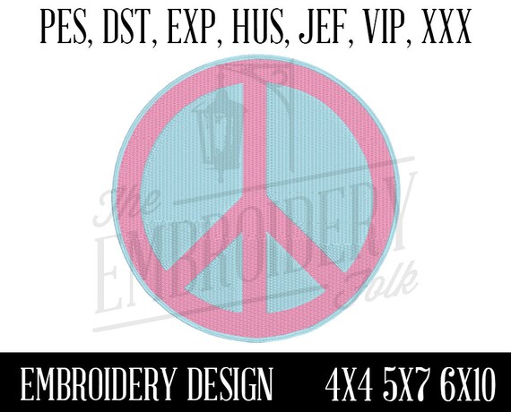 Peace Embroidery Design Embroidery Patterns Machine | Etsy