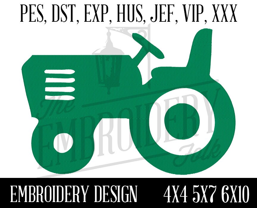 Tractor Embroidery Design 4x4 5x7 6x10 Machine Embroidery Design ...