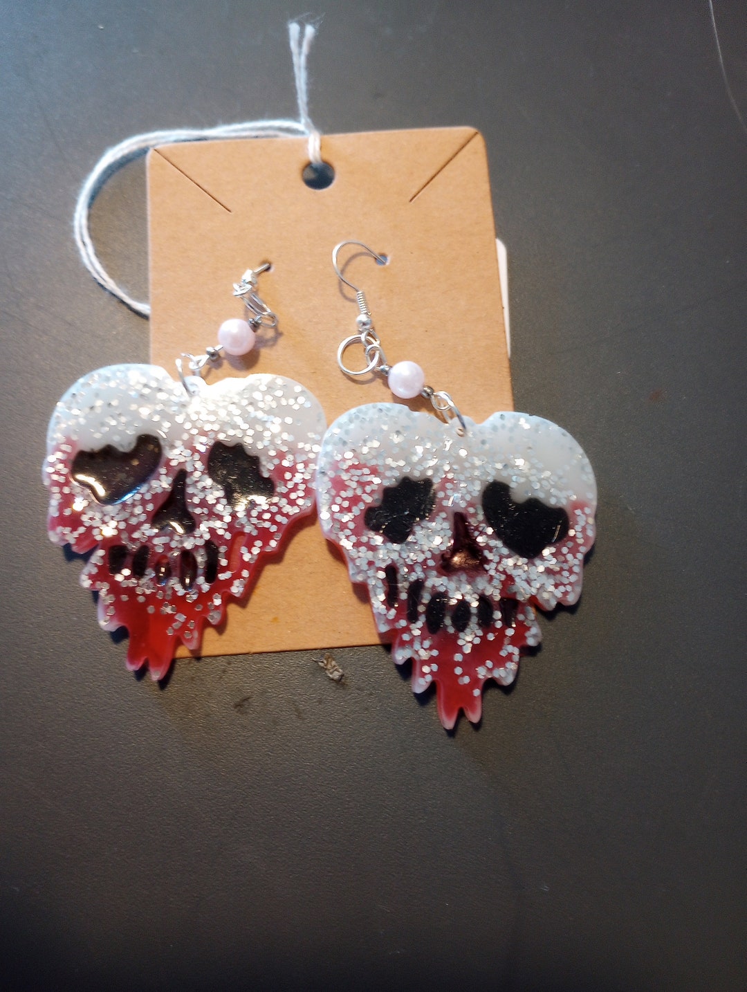 Dripping Blood Skeleton Dangle Earrings - Etsy