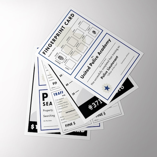 Pretend Play Printables Police - Etsy