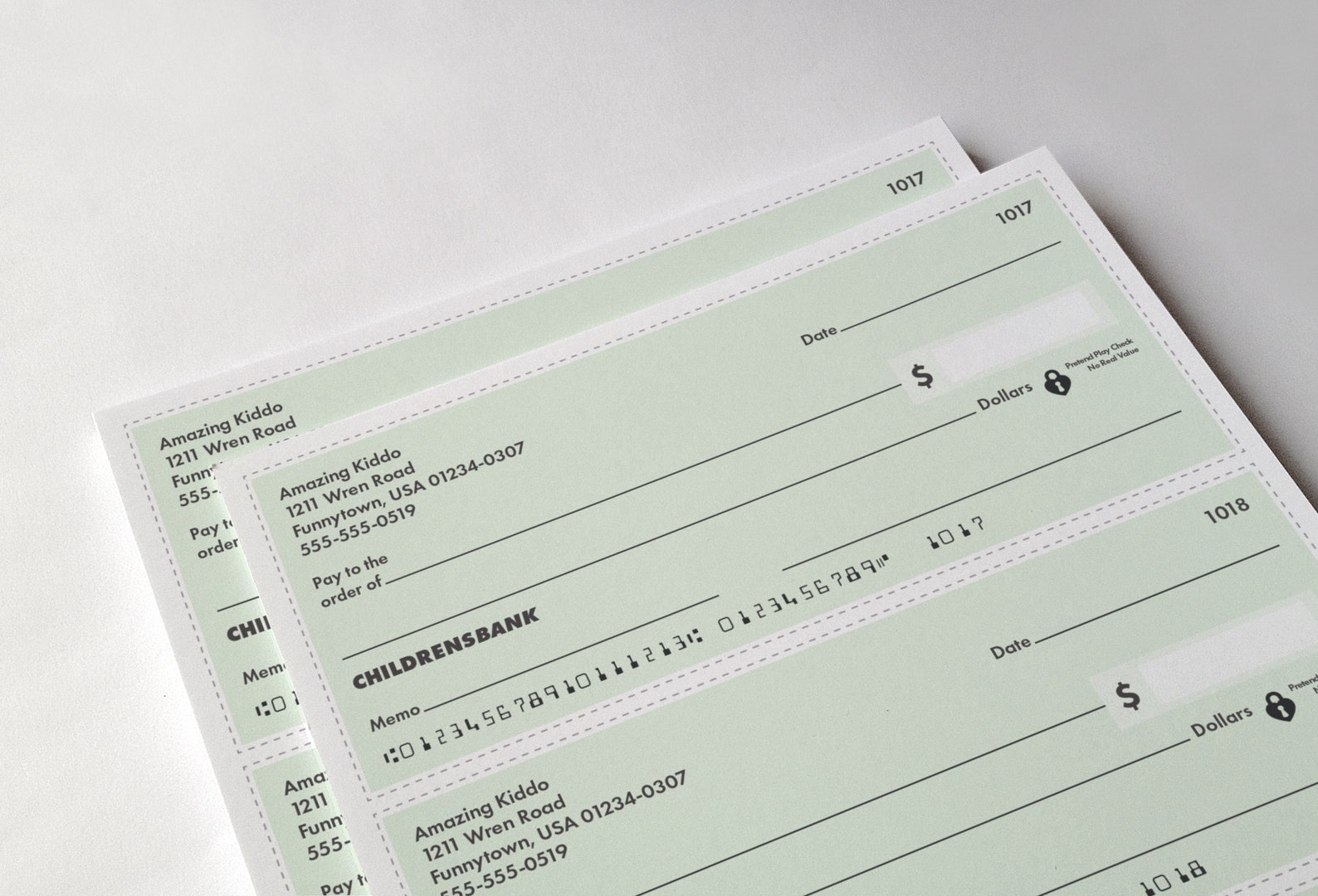 Pretend Checks & Credit Cards | Play Money | Montessori | Waldorf Toys ...