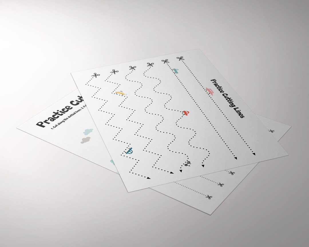 Scissor Practice | Cutting Lines Worksheet | Scissor Skills | Printable ...