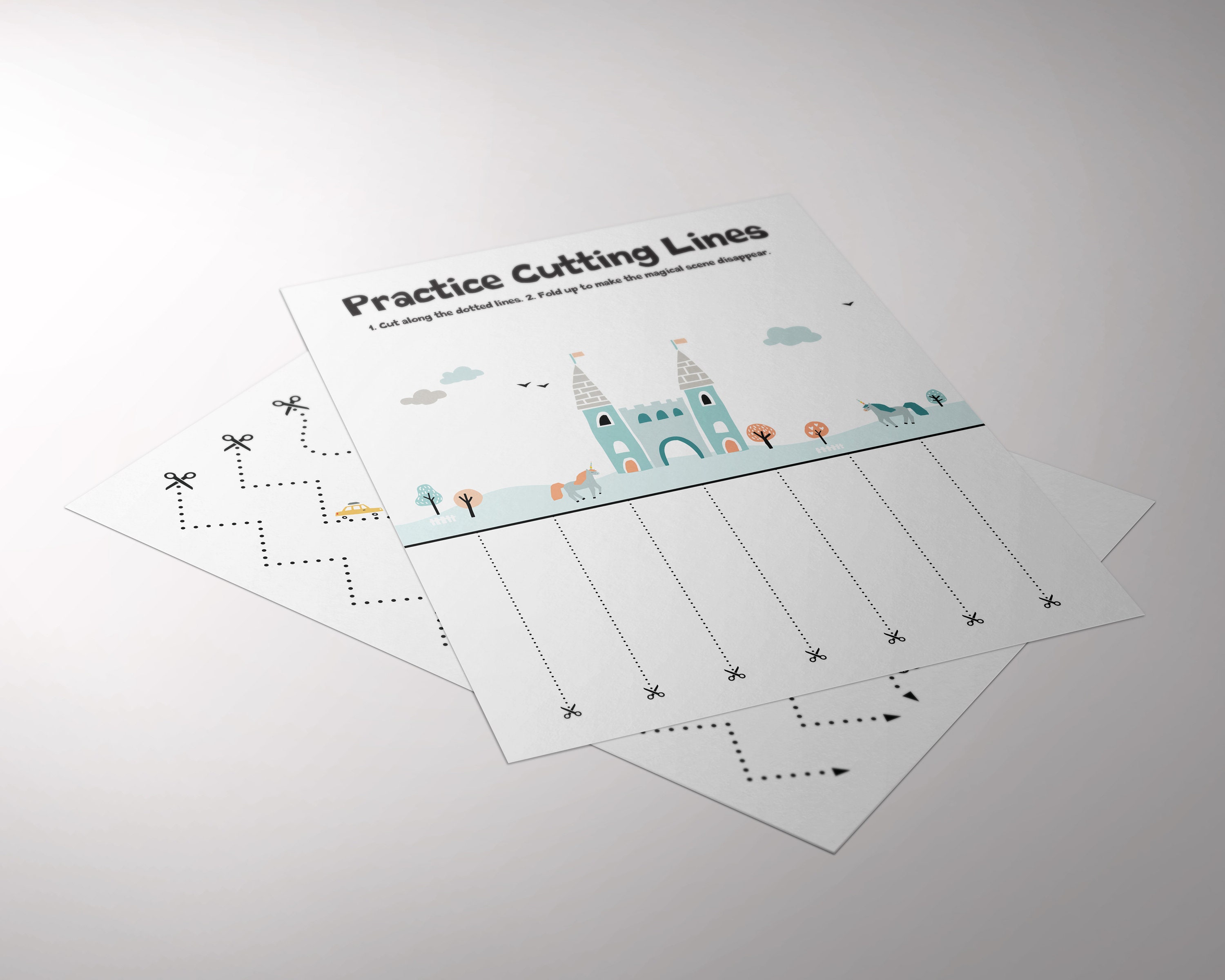 Scissor Practice | Cutting Lines Worksheet | Scissor Skills | Printable ...