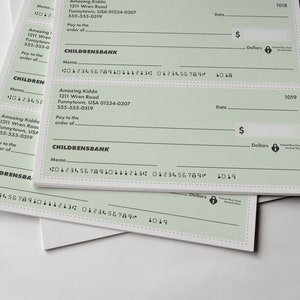 Pretend Checks & Credit Cards | Play Money | Montessori | Waldorf Toys ...